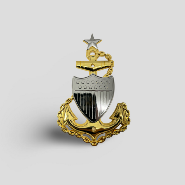 Metal Coast Guard CPO Anchors – Sailor Made Custom Woodworks