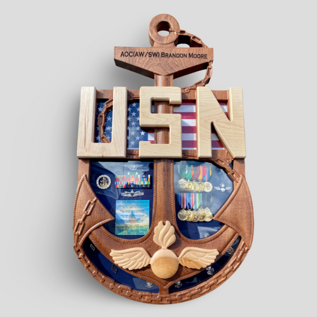 U.S. Navy Shadow Boxes & More – Sailor Made Custom Woodworks