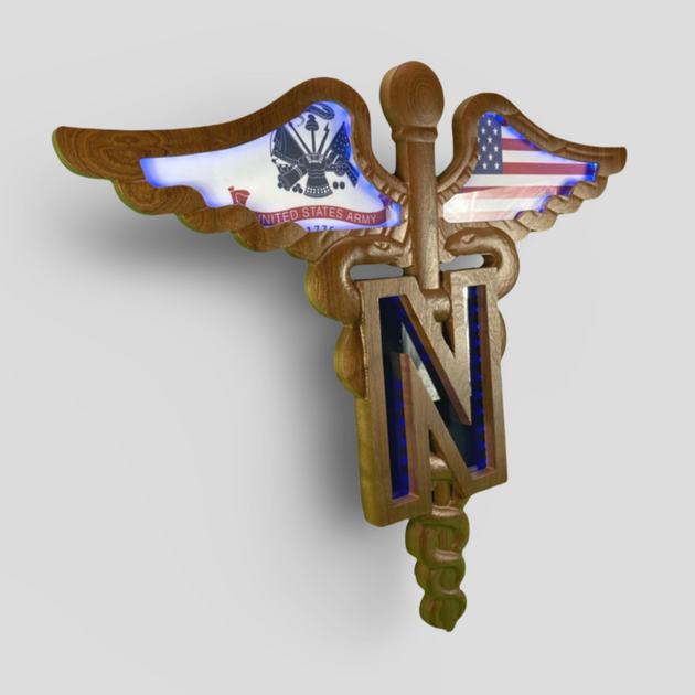 Army Nurse Corps Shadow Box – Sailor Made Custom Woodworks