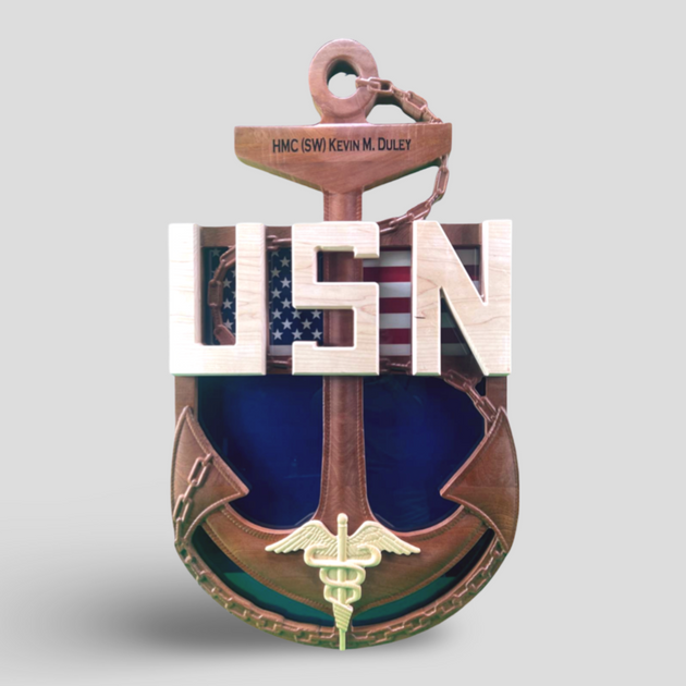 Anchor Shadow Box – Sailor Made Custom Woodworks