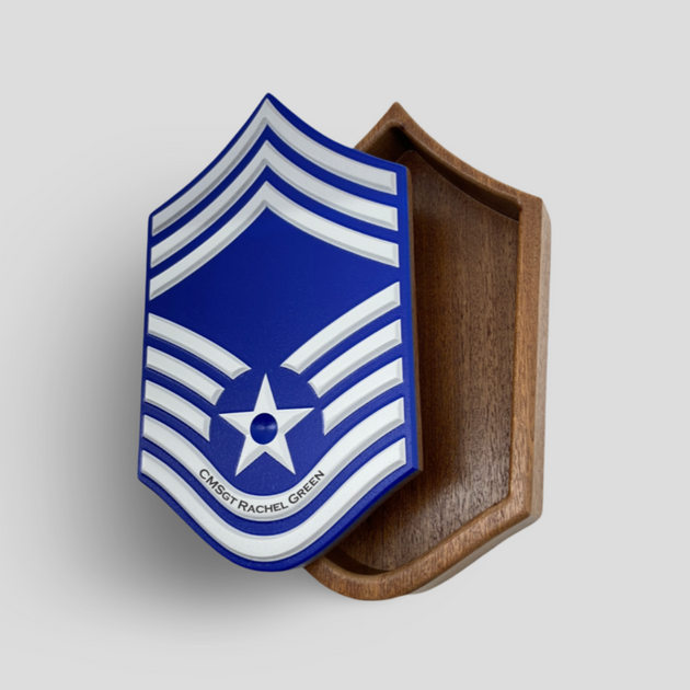 Air Force Rank Keepsake Box – Sailor Made Custom Woodworks