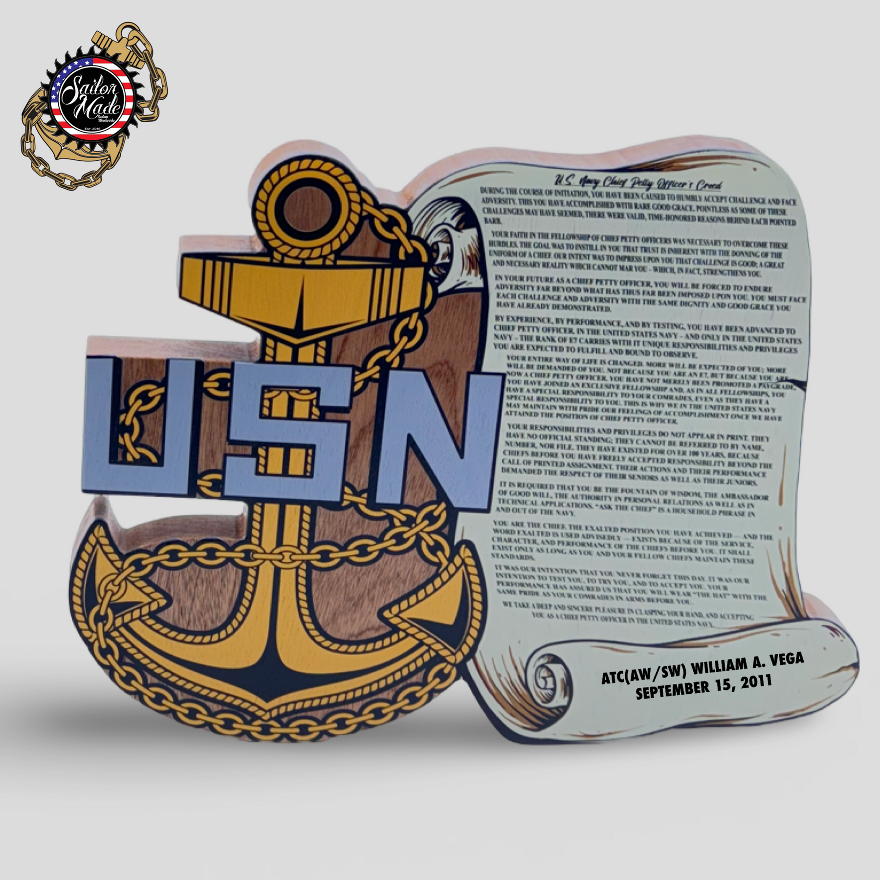 Sailor Made Custom Woodworks - Shadow boxes for military retirement