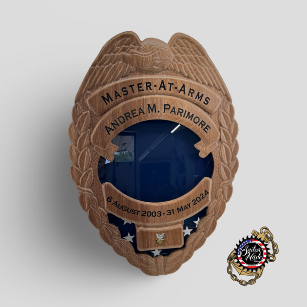 Security Forces / Police Shield Shadow Box – Sailor Made Custom Woodworks
