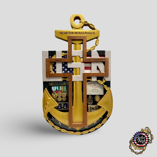 Custom Anchor Shadow Box – Sailor Made Custom Woodworks