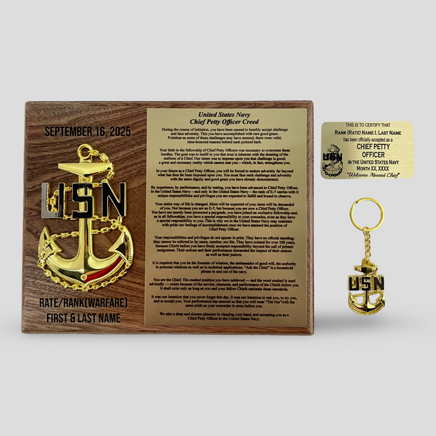 Navy Chief Promotion Packages – Sailor Made Custom Woodworks