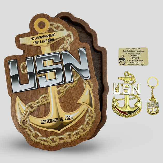Navy Chief Promotion Packages – Sailor Made Custom Woodworks