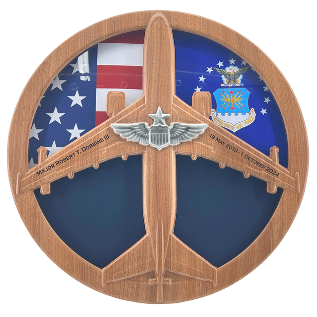 Air Force 30 Inch Round Aircraft Shadow Box – Sailor Made Custom Woodworks