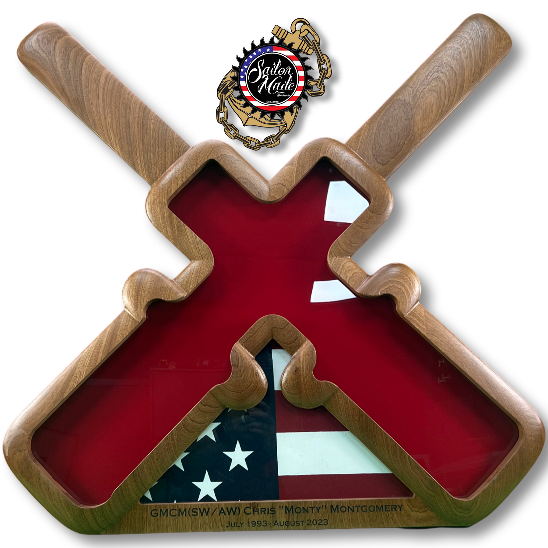 Gunners Mate Shadow Box – Sailor Made Custom Woodworks