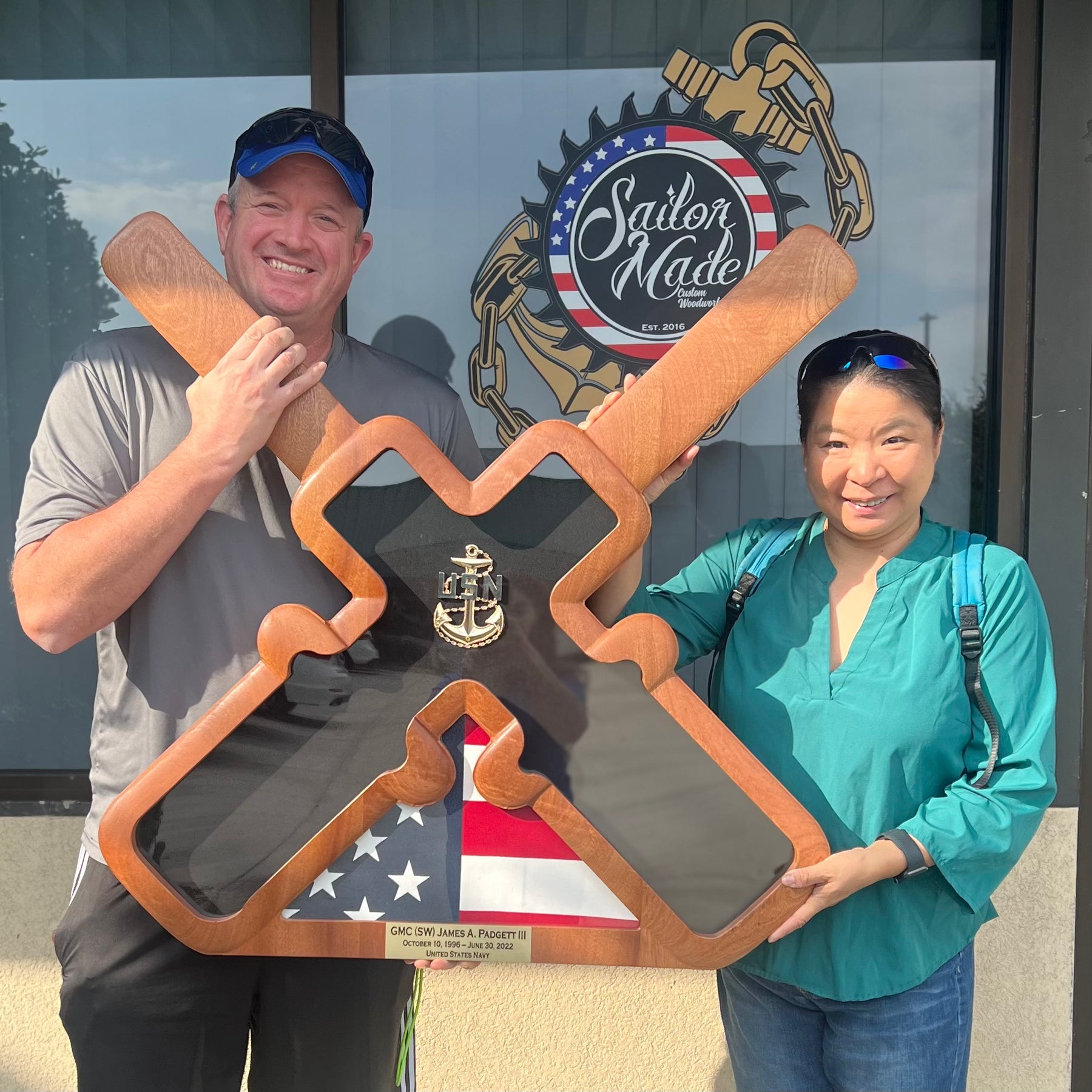 Gunners Mate Shadow Box – Sailor Made Custom Woodworks
