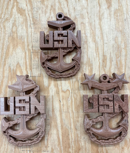 12 inch High Definition Chief Anchors – Sailor Made Custom Woodworks