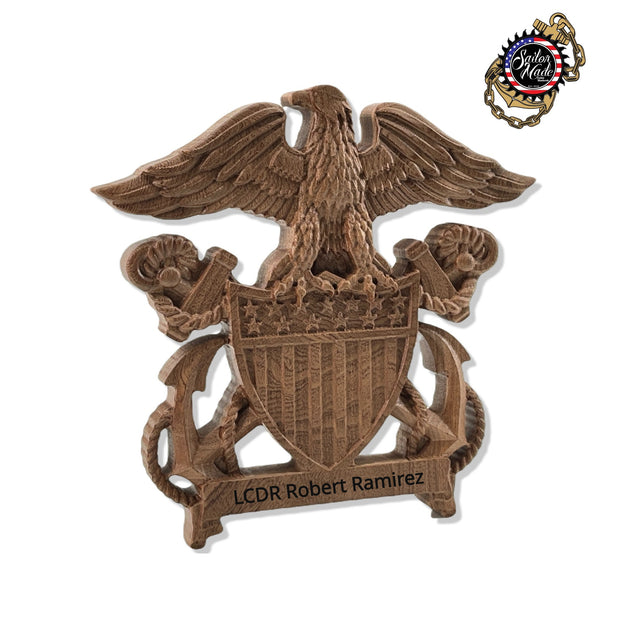 12 inch High Definition Navy Officer's Crest – Sailor Made Custom Woodworks