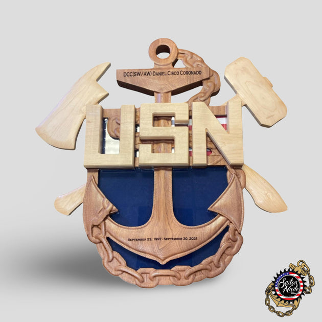 Rate With Anchor Shadow Box – Sailor Made Custom Woodworks