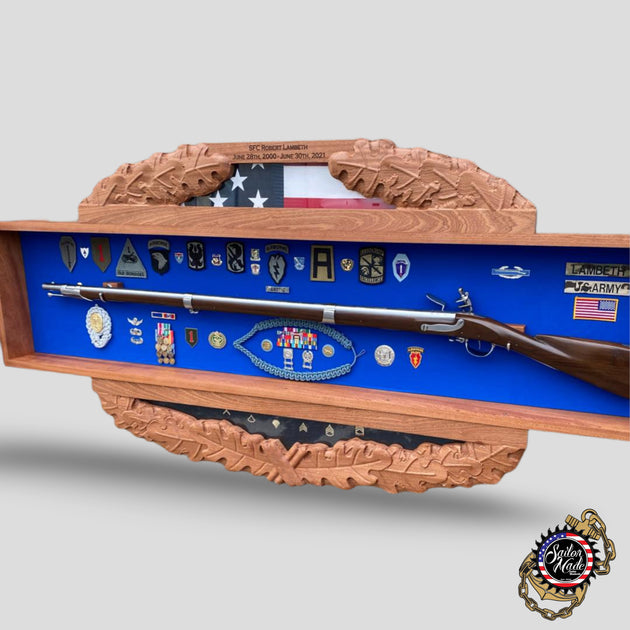 Army Combat Infantry Badge Shadow Box (Replica Gun Not Included ...