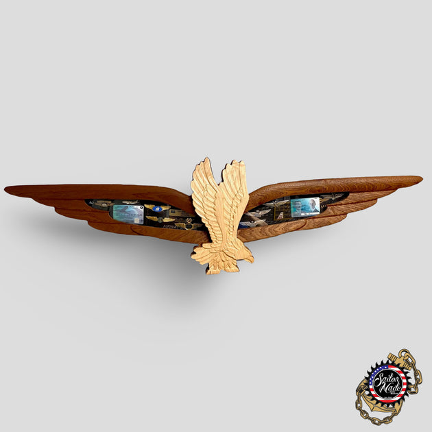 Airline Pilot Wings Shadow Box – Sailor Made Custom Woodworks