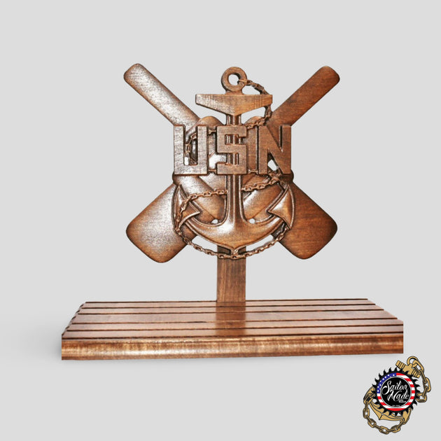 US Navy Coin Holder – Sailor Made Custom Woodworks