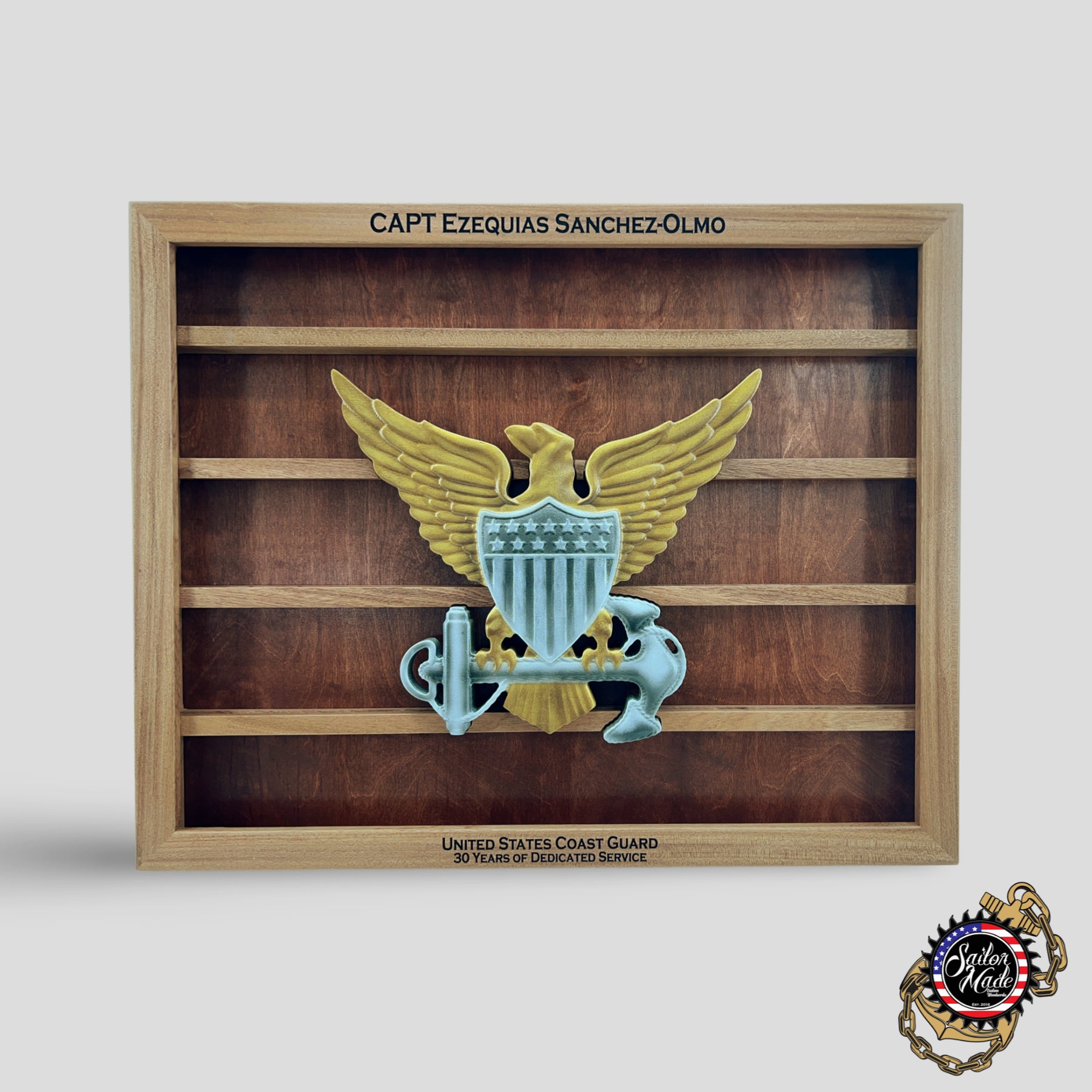 Sailor Made Custom Woodworks - Shadow boxes for military retirement
