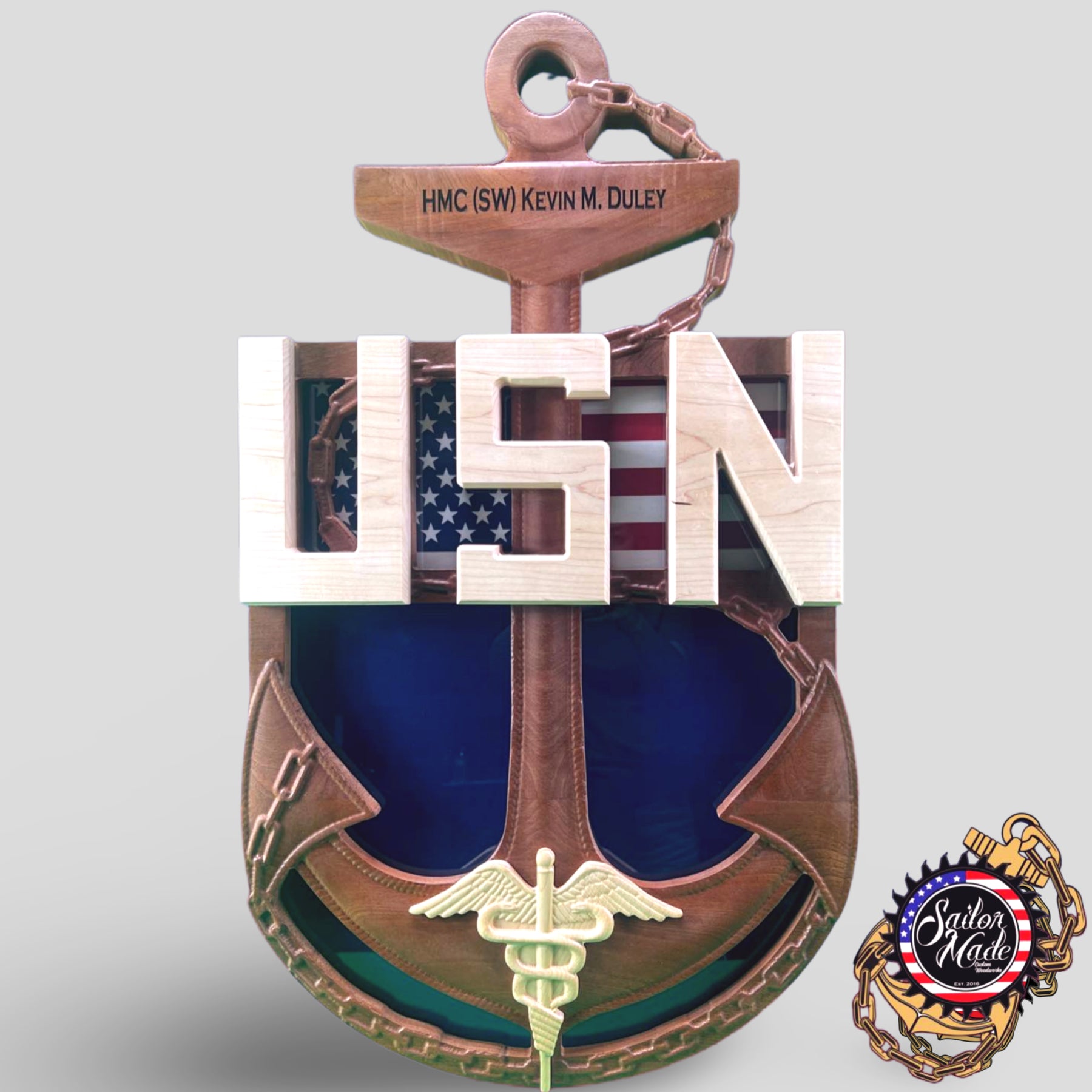 Anchor Shadow Box – Sailor Made Custom Woodworks