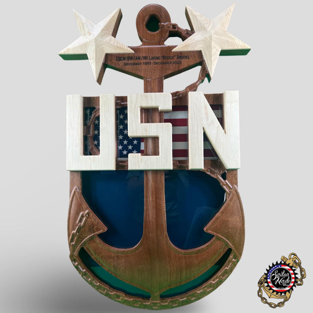 Anchor Shadow Box – Sailor Made Custom Woodworks