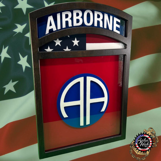 U.S. Army 82nd Airborne Division Shadow Box – Sailor Made Custom Woodworks