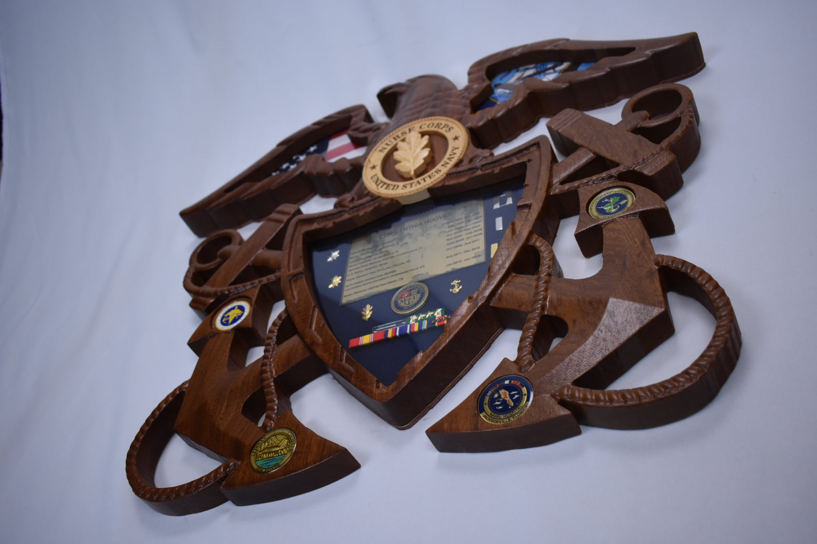 Navy Officers Crest Shadow Box – Sailor Made Custom Woodworks