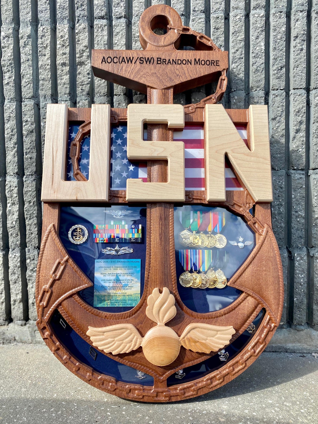 Anchor Shadow Box – Sailor Made Custom Woodworks