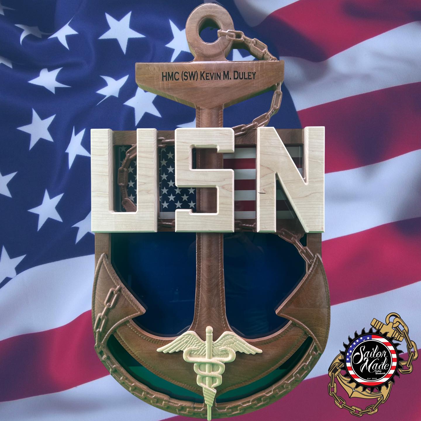 Anchor Shadow Box – Sailor Made Custom Woodworks