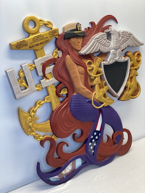 Custom Mermaid Shadow Box – Sailor Made Custom Woodworks