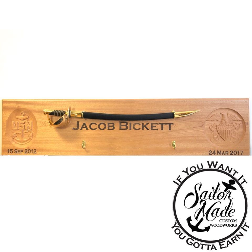 Cutlass Holder Plaque – Sailor Made Custom Woodworks