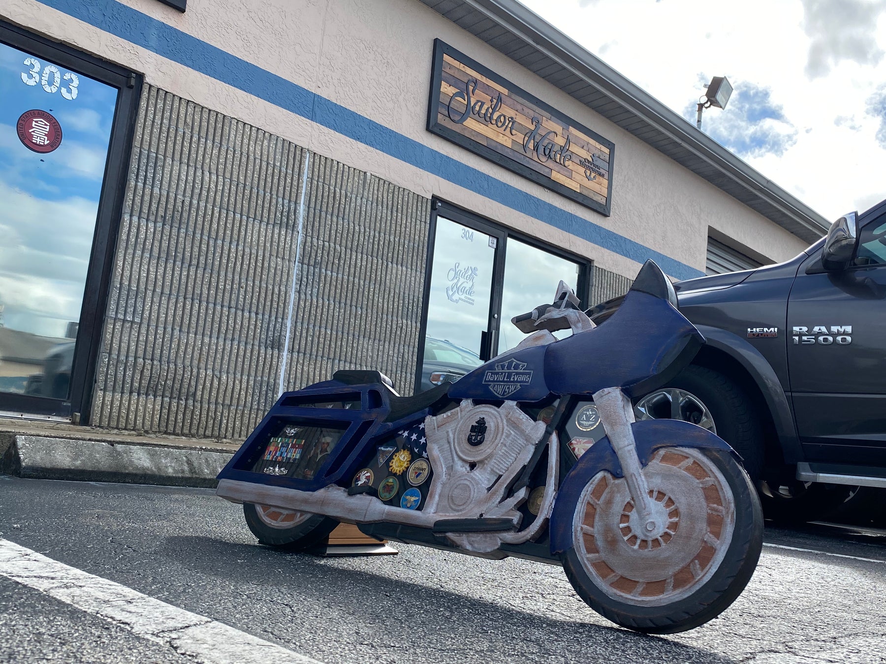 Motorcycle Shadow Box – Sailor Made Custom Woodworks