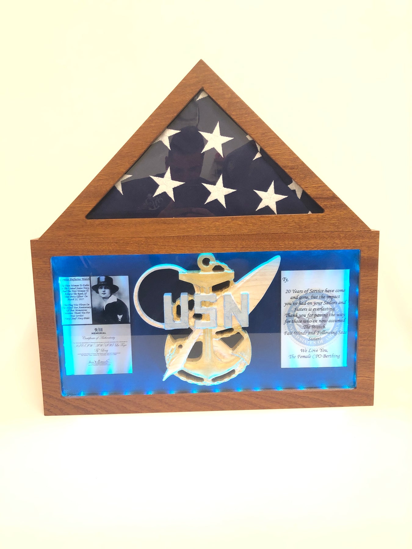 Flag Display Shadow Box – Sailor Made Custom Woodworks