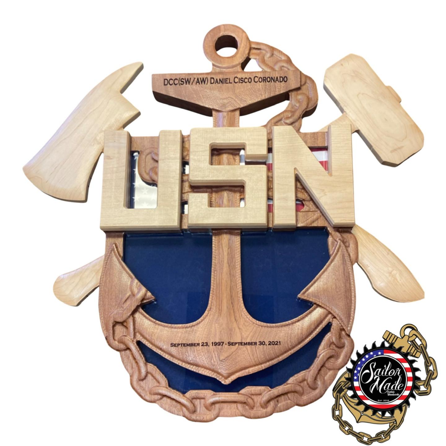 Custom Anchor Shadow Box – Sailor Made Custom Woodworks