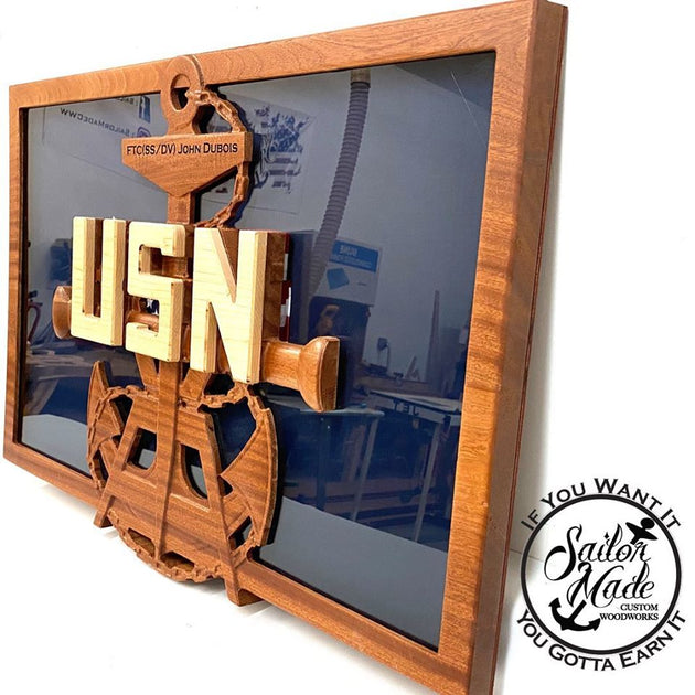 Fire Control Technician Chief Shadow Box – Sailor Made Custom Woodworks