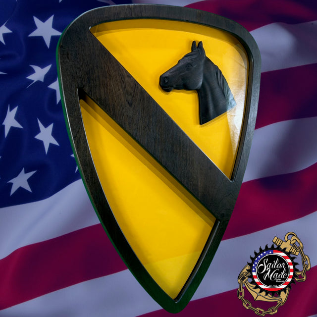 U.S. Army 1st Calvary Division Shadow Box – Sailor Made Custom Woodworks