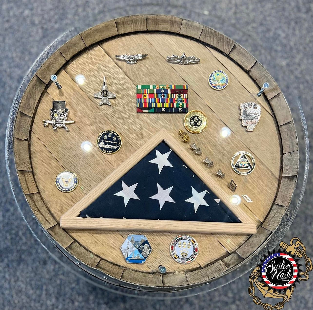 Sailor Made Custom Woodworks - Shadow boxes for military retirement