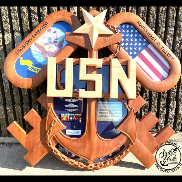 Storekeeper and Anchor Shadow Box – Sailor Made Custom Woodworks