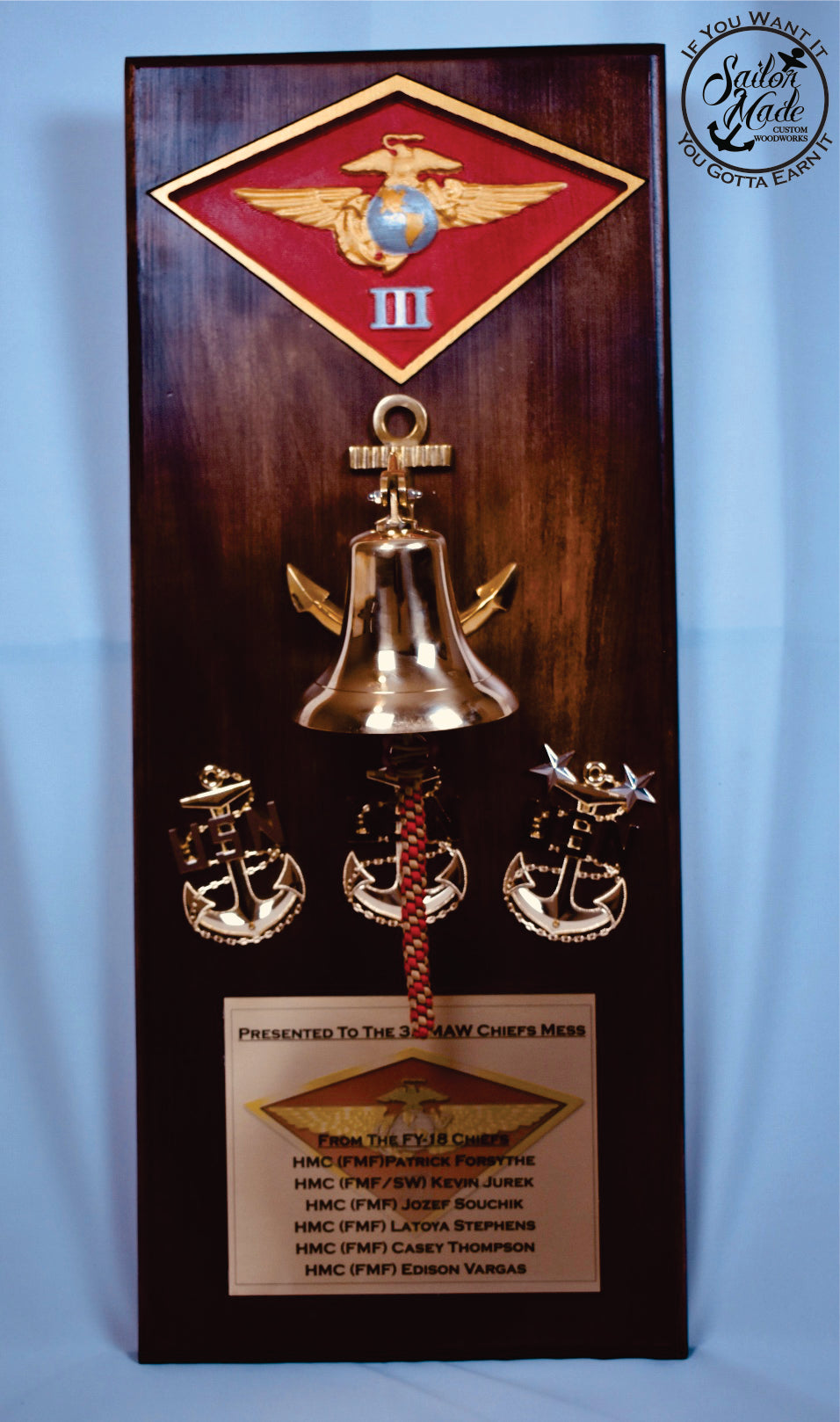 Bell Plaque – Sailor Made Custom Woodworks