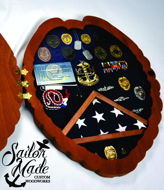 Security Forces / Police Shield Shadow Box – Sailor Made Custom Woodworks
