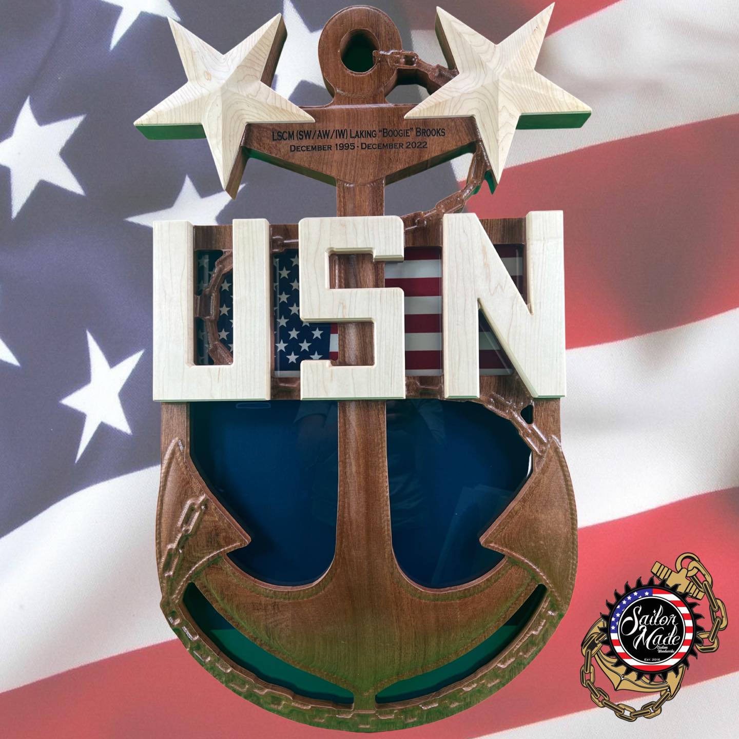 Anchor Shadow Box – Sailor Made Custom Woodworks