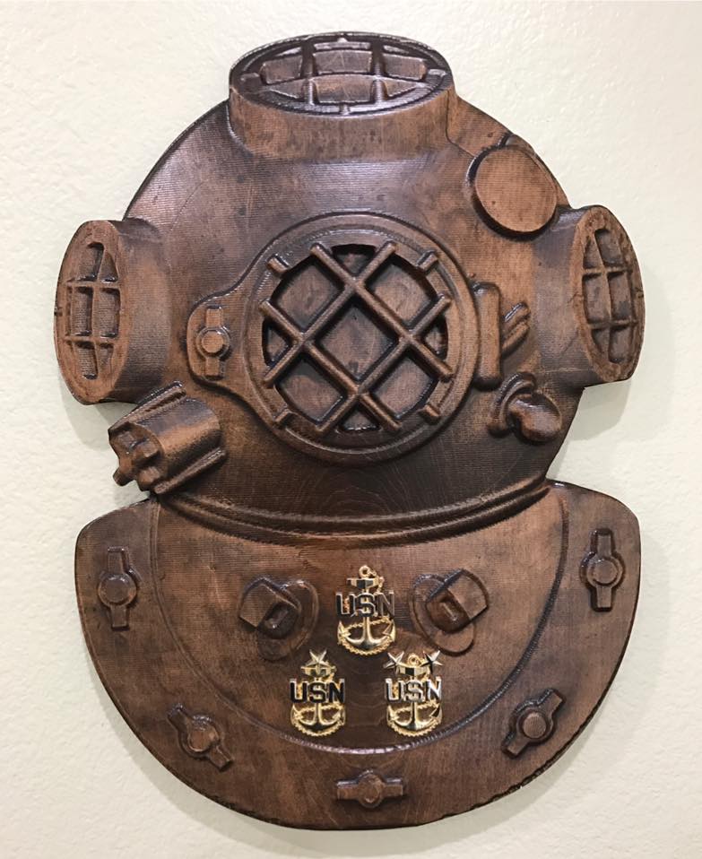 Mark 3 Dive Helmet Wall Plaque – Sailor Made Custom Woodworks