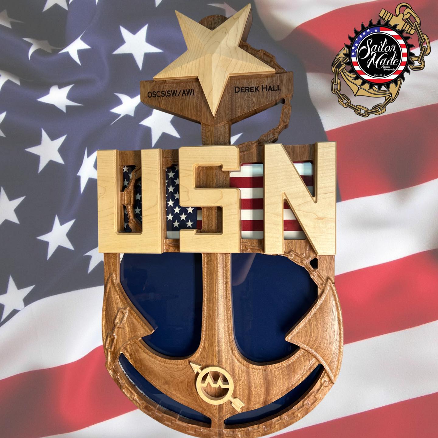 Anchor Shadow Box – Sailor Made Custom Woodworks