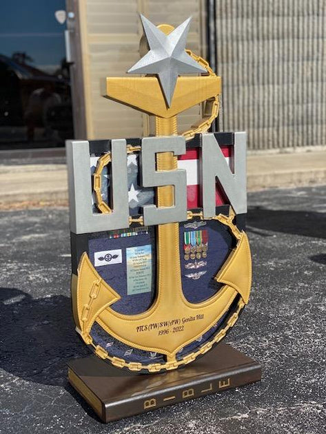 Custom Anchor Shadow Box – Sailor Made Custom Woodworks