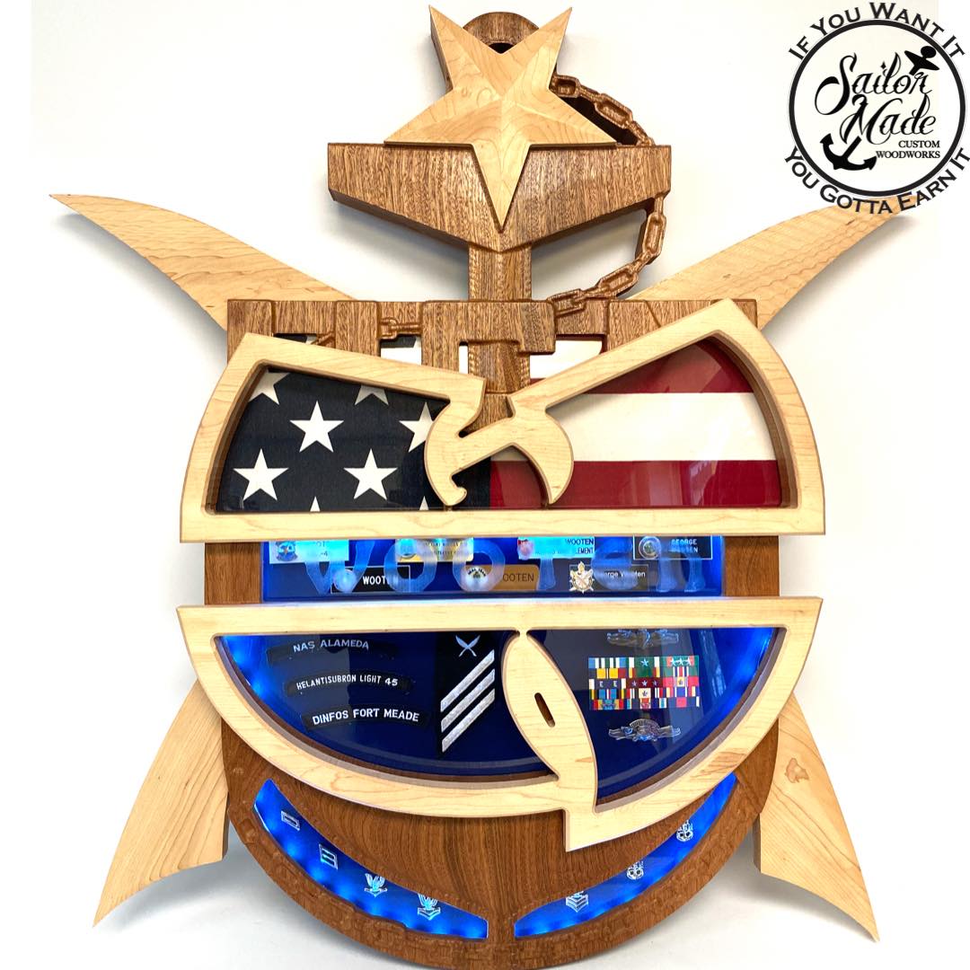 Custom Anchor Shadow Box – Sailor Made Custom Woodworks